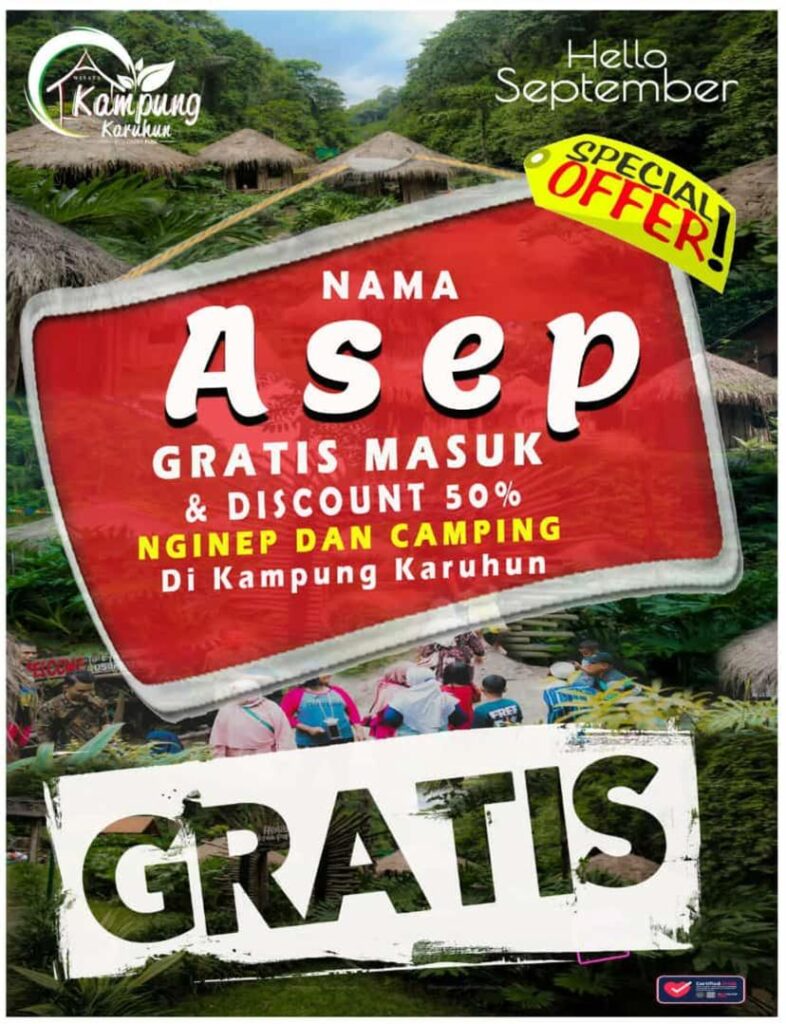 Setelah Agus, Kini Asep Bisa Masuk Gratis ke Wisata Kampung Karuhun Sumedang - Patroli Cyber